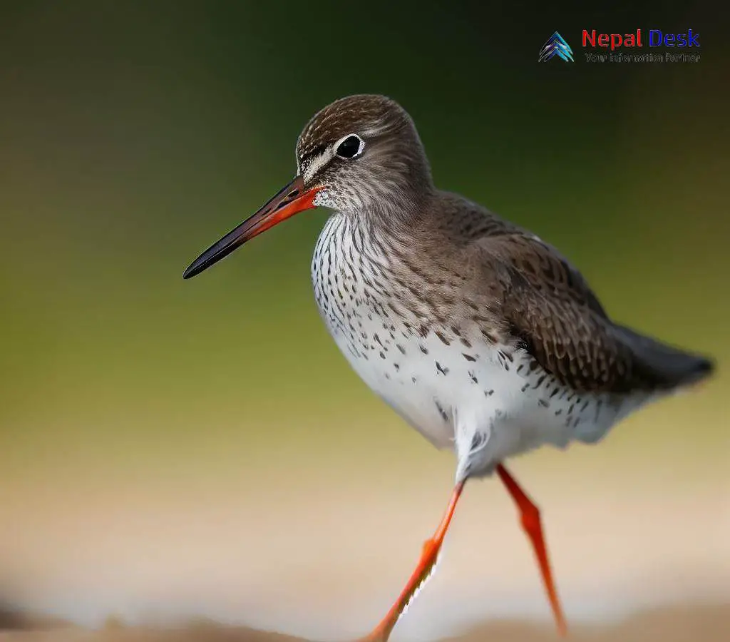 Common Redshank: Elegance in Flight with Vibrant Red Legs | Nepal Desk